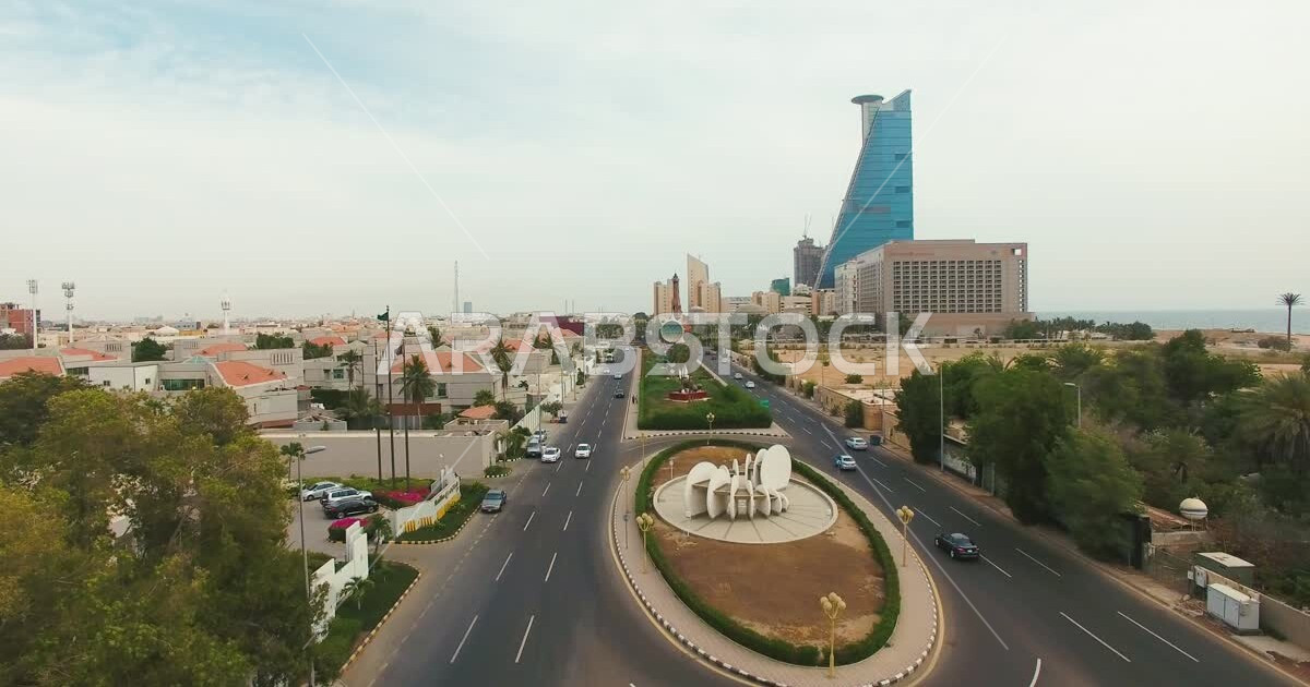 A beautiful view from the top of the city of Jeddah in the Kingdom of ...