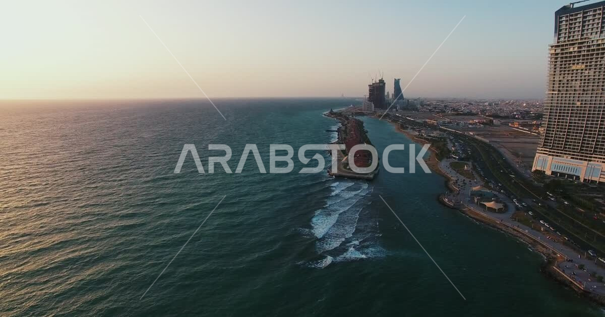 A beautiful view from the top of the city of Jeddah in the Kingdom of ...