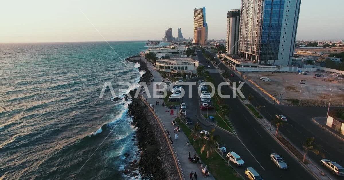 A beautiful view from the top of the city of Jeddah in the Kingdom of ...