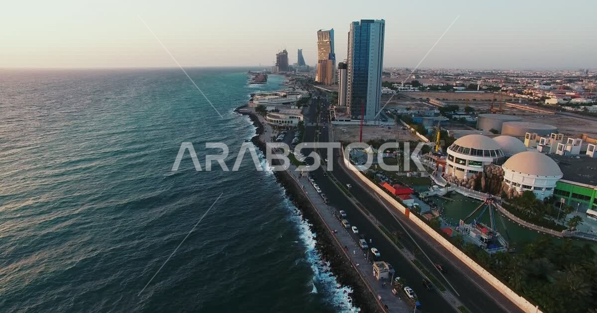A beautiful view from the top of the city of Jeddah in the Kingdom of ...