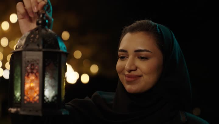 The blessed month of Ramadan, a Saudi Arabian Gulf Arab man wearing ...