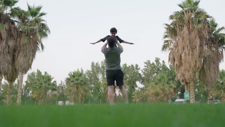 The concept of safety and reassurance, an Arab Saudi Gulf man wearing ...