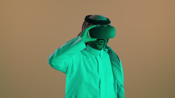 The concept of care, beauty, and whitening, a portrait of a young Arab ...