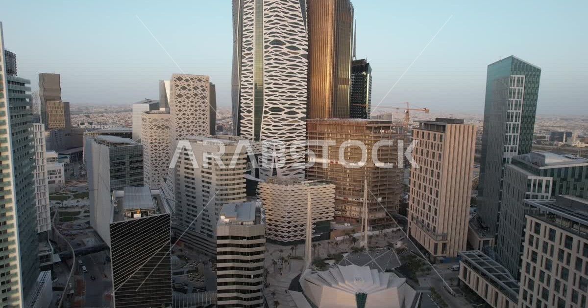 Drone photography of the King Abdullah Financial District (KAFD) in ...