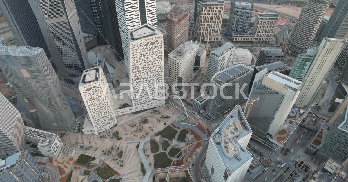 Drone photography of the King Abdullah Financial District (KAFD) in ...