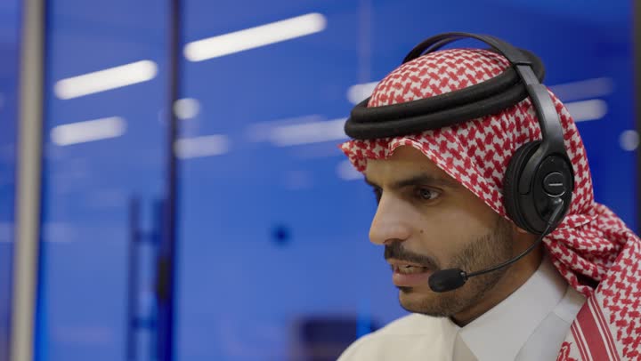 Project management professionally using a tablet, a comfortable office ...