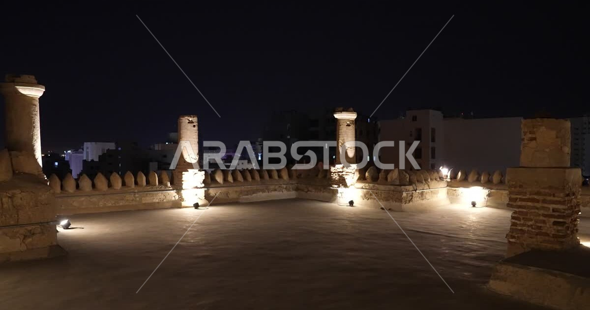 The archaeological building and palace of Bait Nassif in the historical ...
