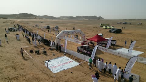 A snapshot from the Tabuk Rally, a competition with diverse terrains in ...