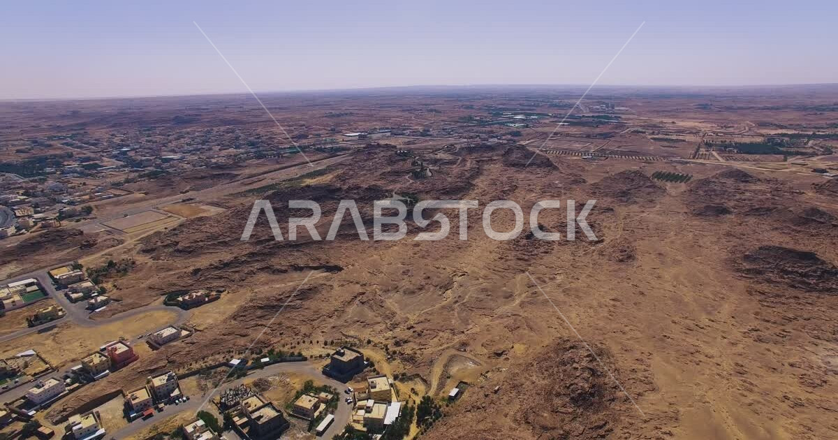 aerial view of Tabuk monuments, monuments in Tabuk, old buildings in ...