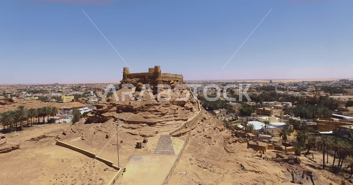aerial view of Tabuk monuments, monuments in Tabuk, old buildings in ...