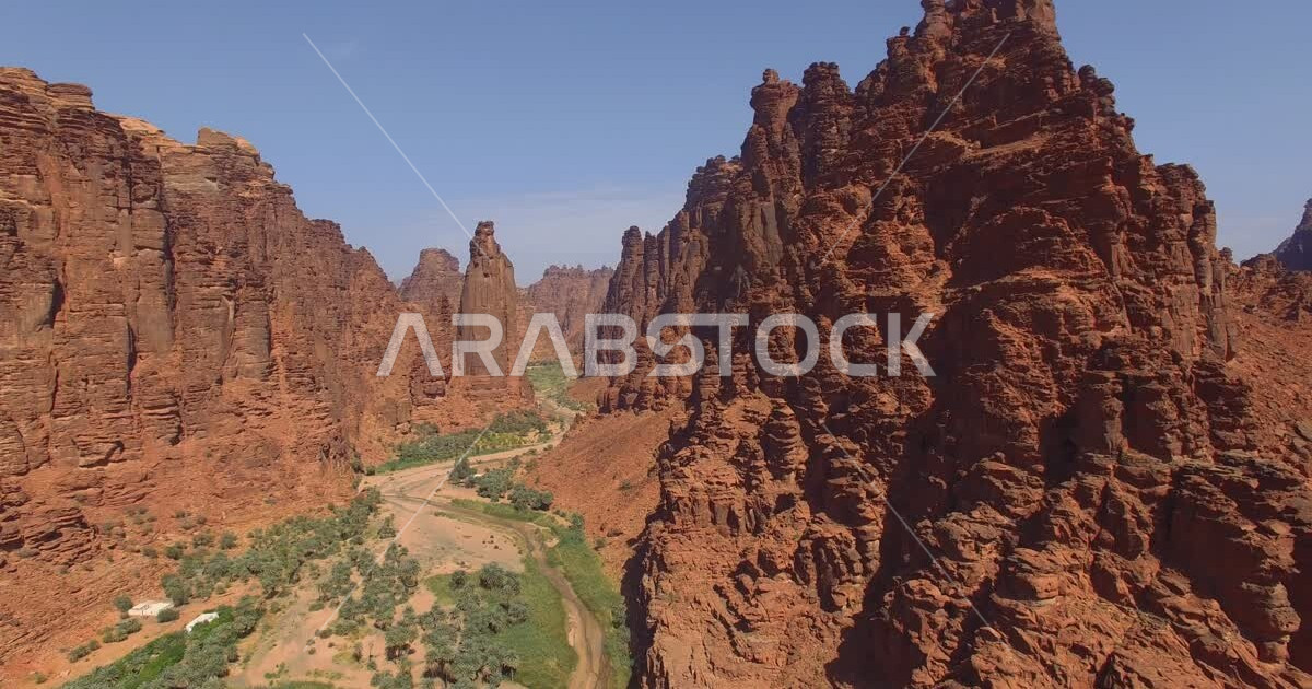 Aerial view of Tabuk mountains and nature, Tabuk topography in Saudi ...