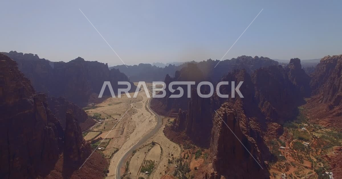 Aerial view of Tabuk mountains and nature, Tabuk topography in Saudi ...