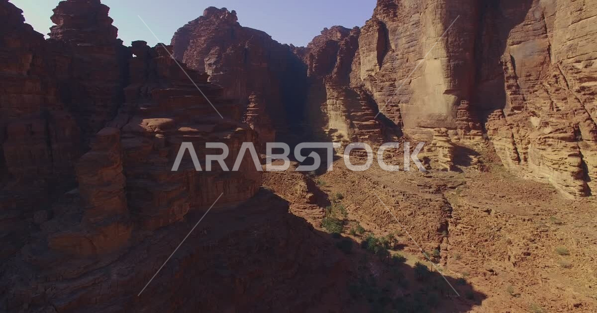 Aerial view of Tabuk mountains and nature, Tabuk topography in Saudi ...
