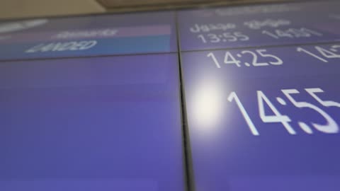 Airport Flight Arrival Display Board Dammam Saudi Arabia - Video