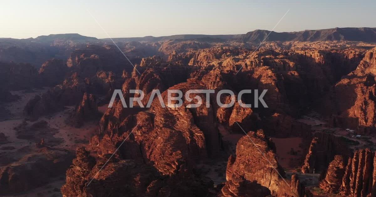 A picture of the rock formations in the Neom region, northwest of the ...