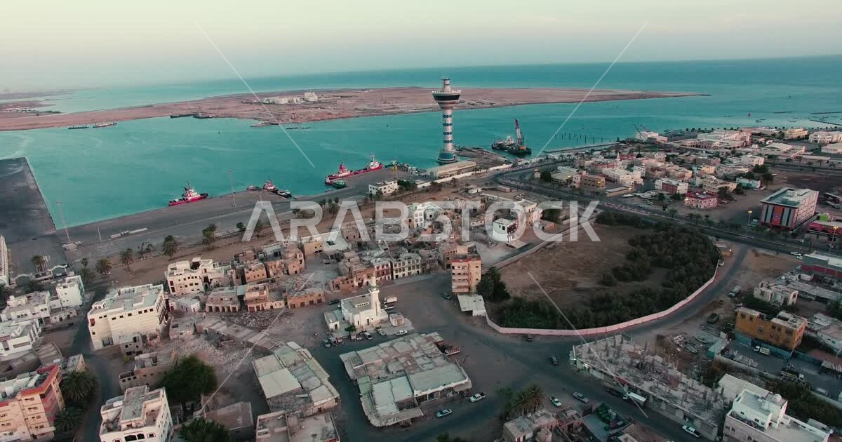 Aerial view of Yanbu city beaches, tourism in Yanbu, Beauty of Yanbu ...