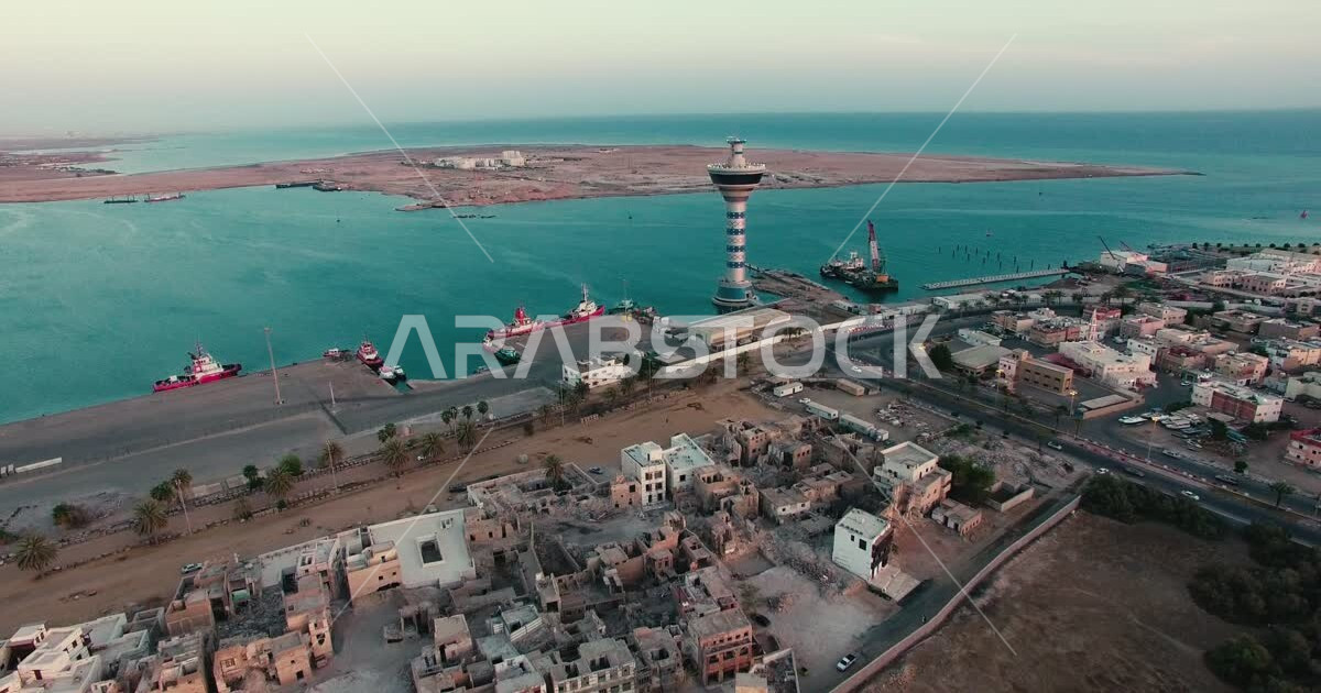 Aerial view of Yanbu city beaches, tourism in Yanbu, Beauty of Yanbu ...
