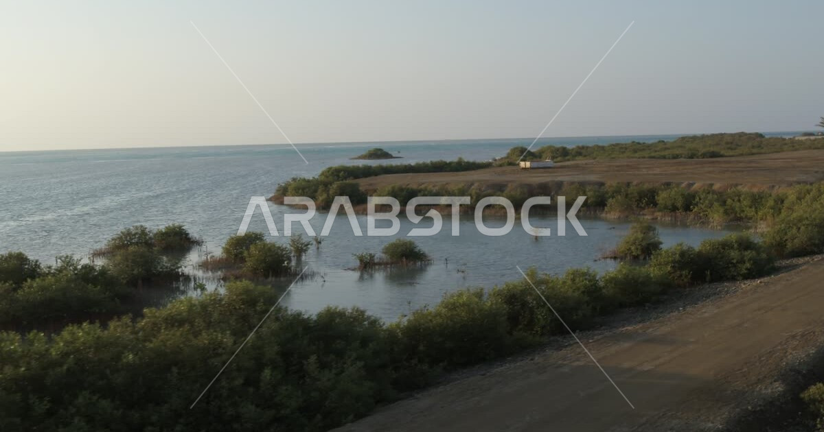 Drone photography of the islands in the Kingdom of Saudi Arabia, the ...