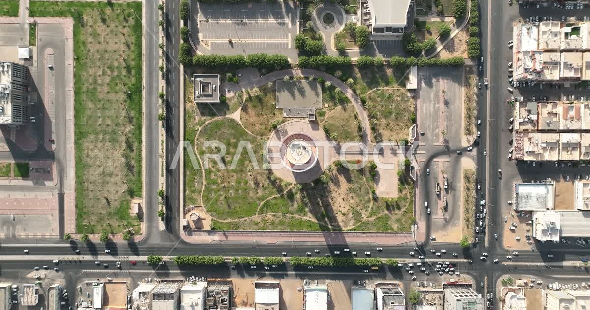 Drone photography from the top of the city of Tabuk, Saudi Arabia ...