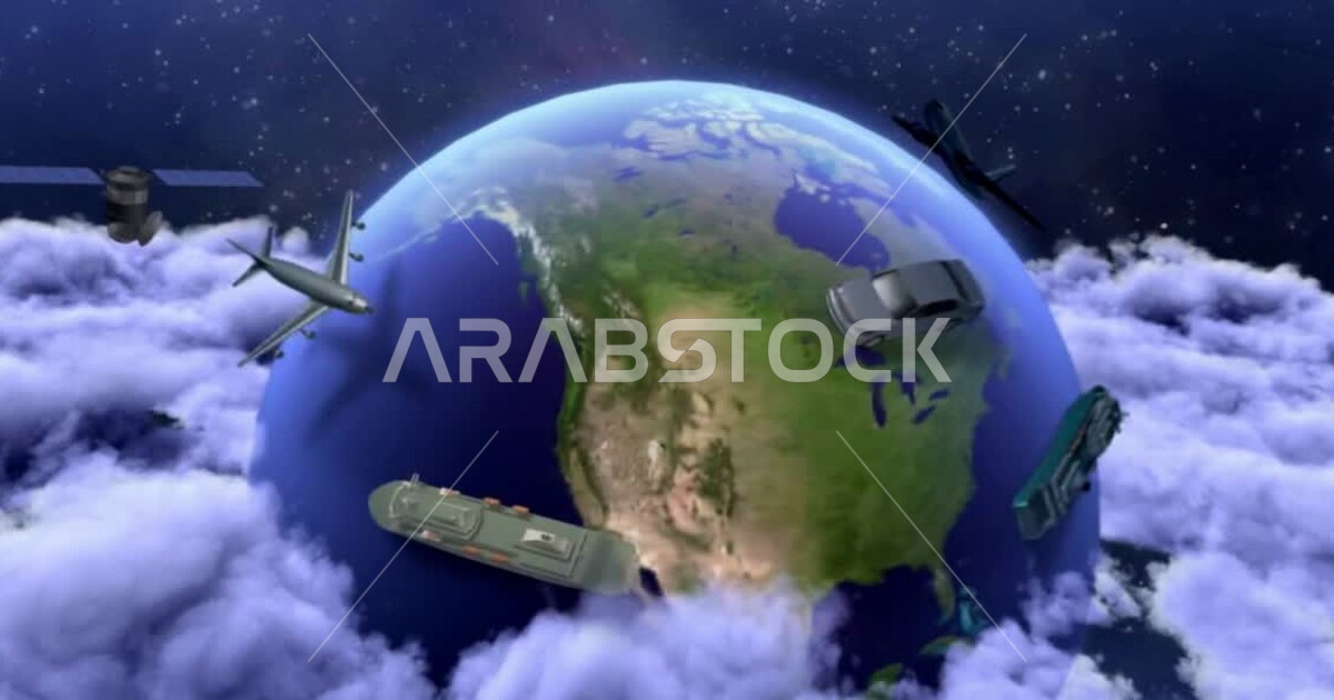 earth rotation photography newscast intro template 3d globe travel ...