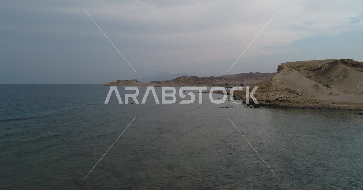 Drone photography of the seashore in Saudi Arabia, the coasts of the ...