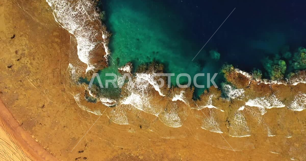 A video from the top of the Amala beaches in Al Wajh Governorate in the ...