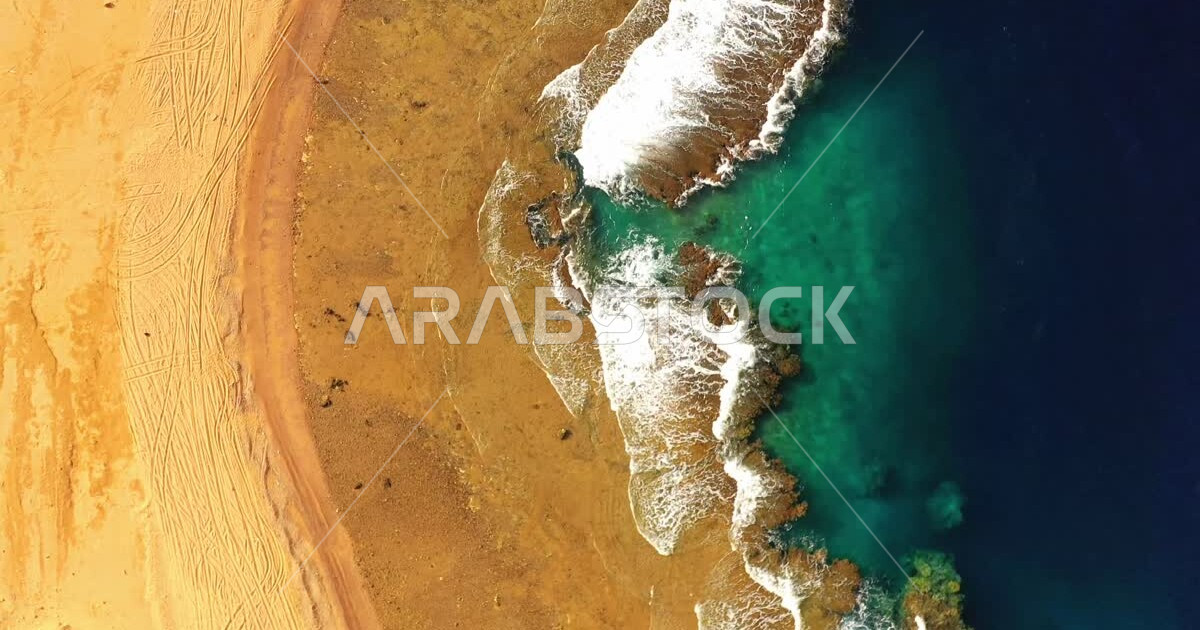 A video from the top of the Amala beaches in Al Wajh Governorate in the ...