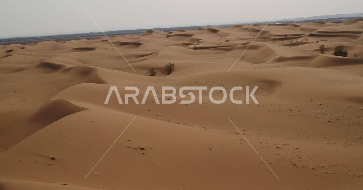 Drone photography of desert areas in Saudi Arabia, sand dunes, soft ...