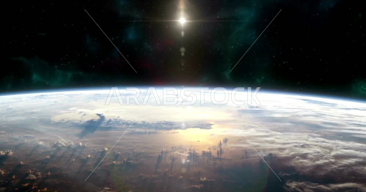 Photography from outer space for the launch of an intercontinental ...