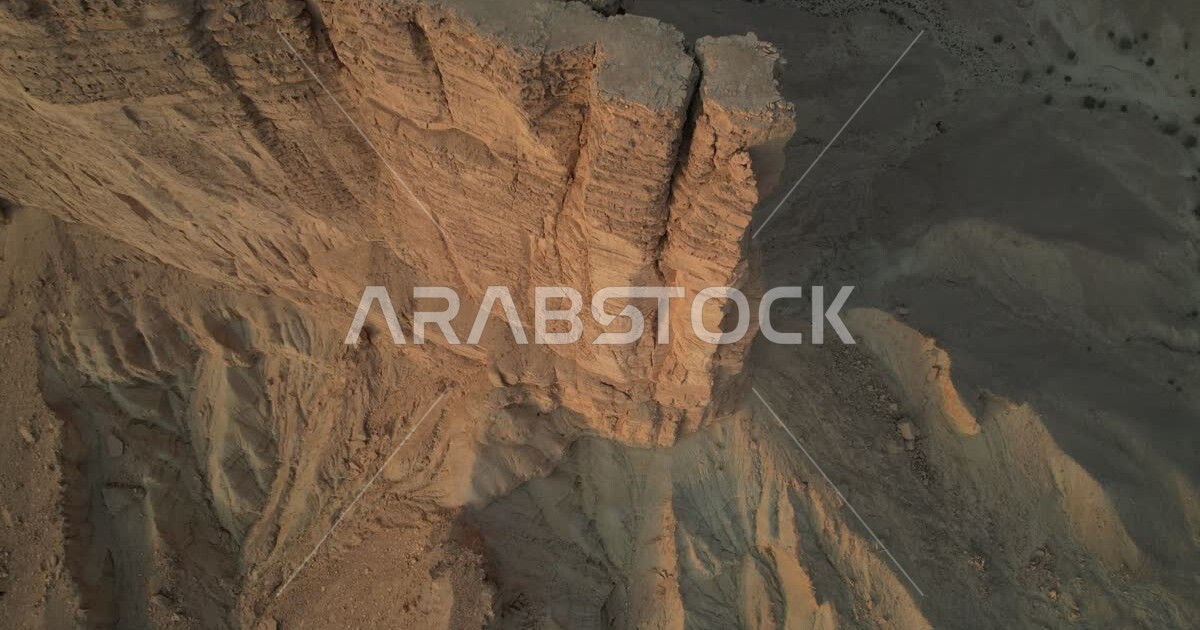 Drone photography of Tuwaiq Mountains in Najd city, Saudi Arabia ...