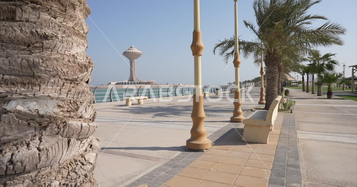 Water tower in the city of Al-Khobar, Saudi Arabia, aesthetic models ...