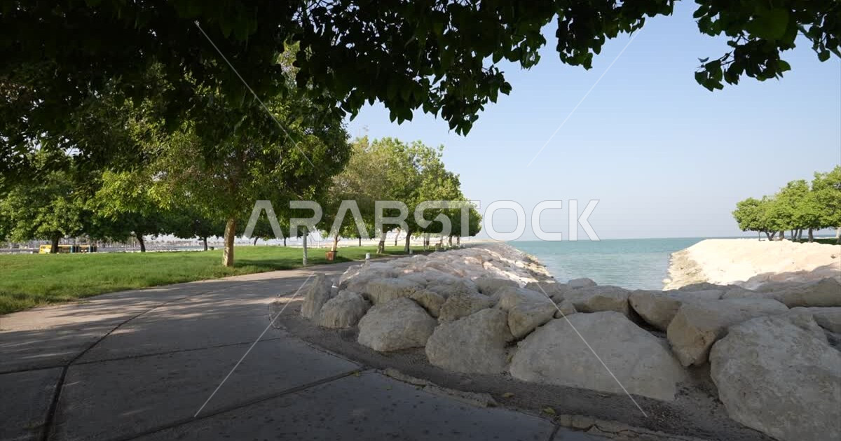 Al Khobar Corniche in the Kingdom of Saudi Arabia, the beauty of the ...