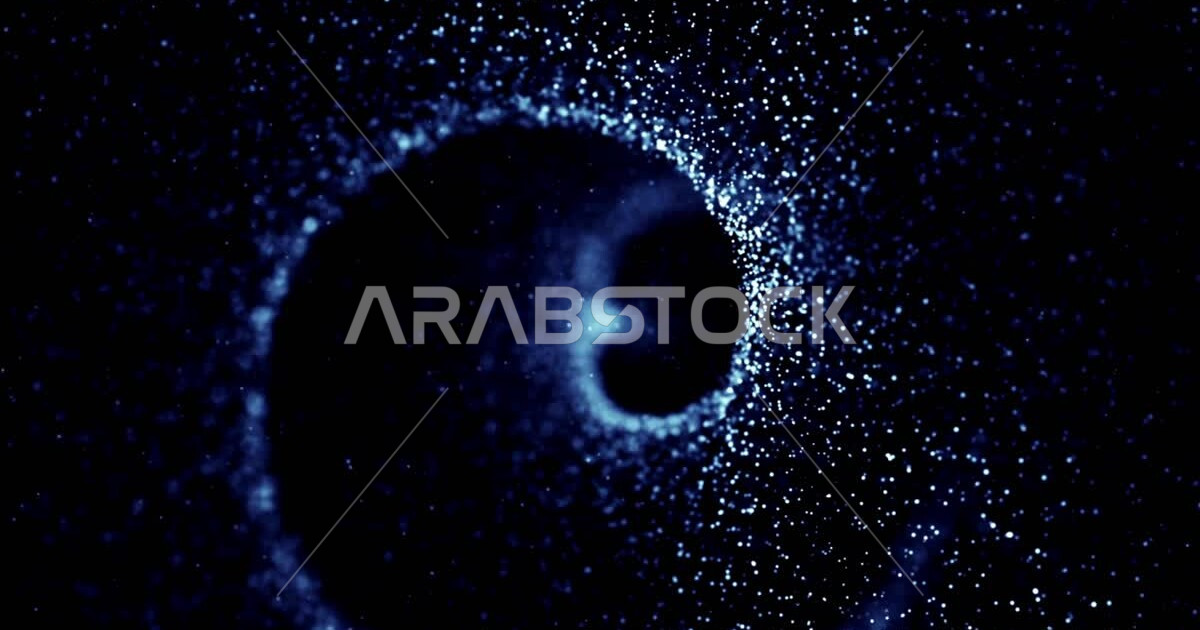 Creative photography of outer space, movement of luminous stars in the ...