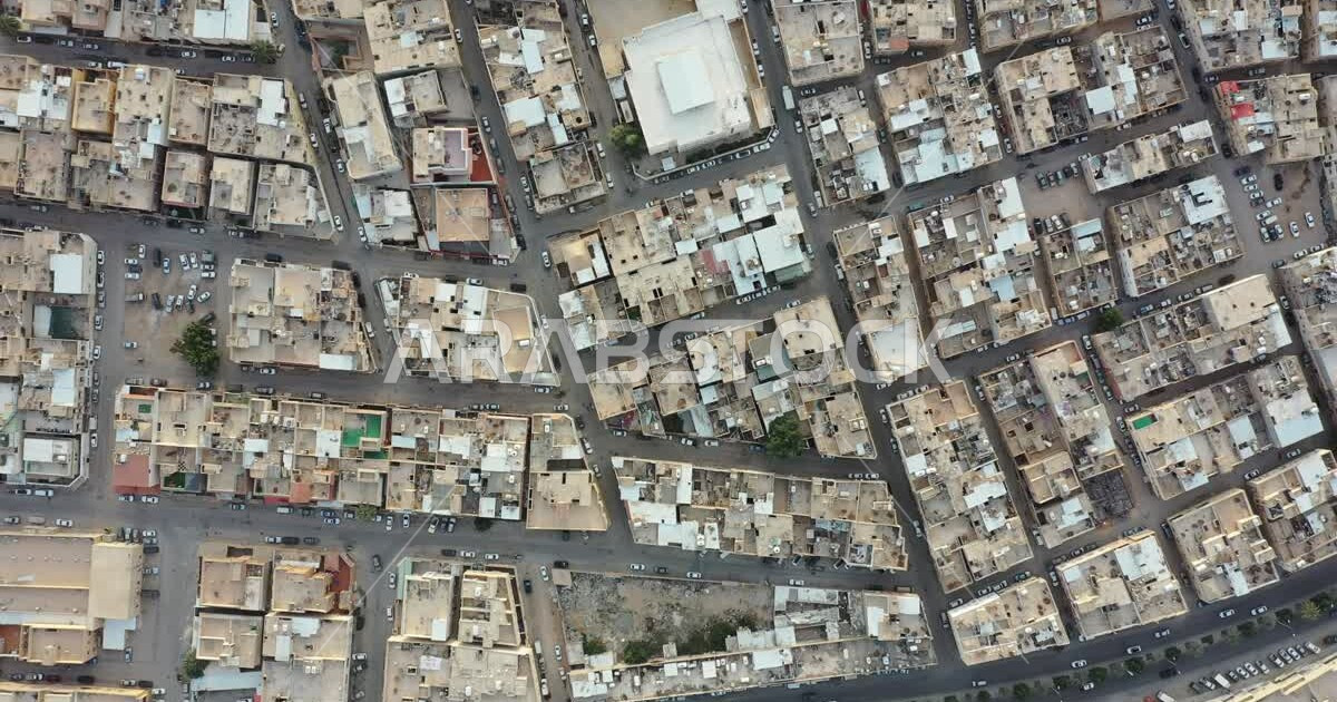 Aerial photography from the top of residential houses in the Kingdom of ...