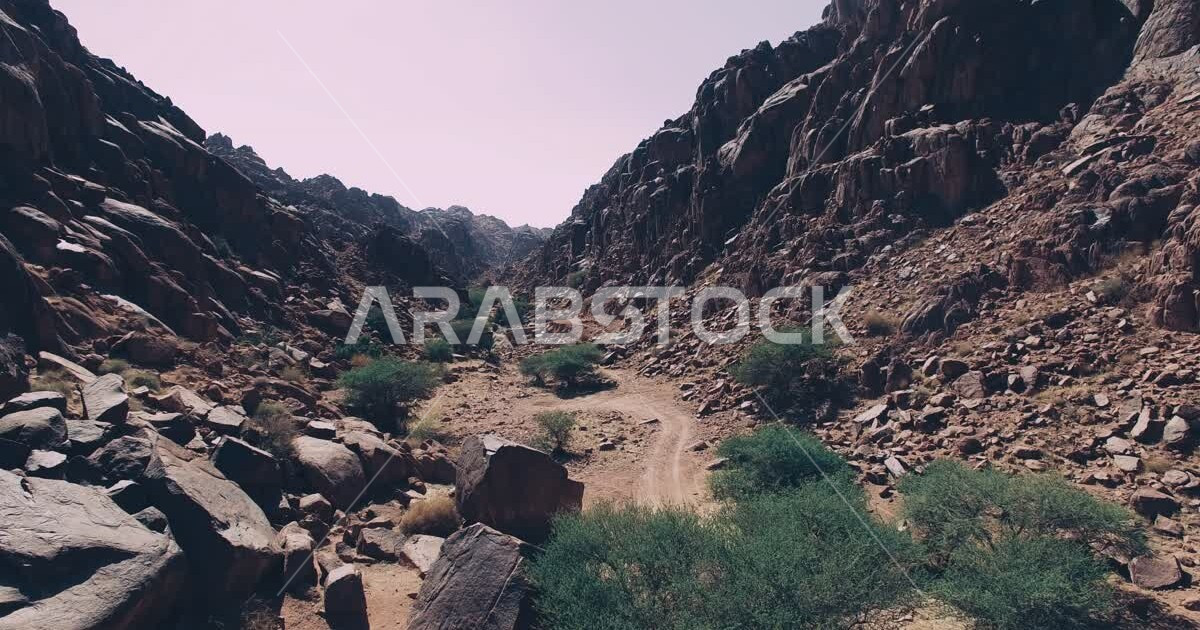 Aerial view of Tabuk mountains and nature, Tabuk topography in Saudi ...