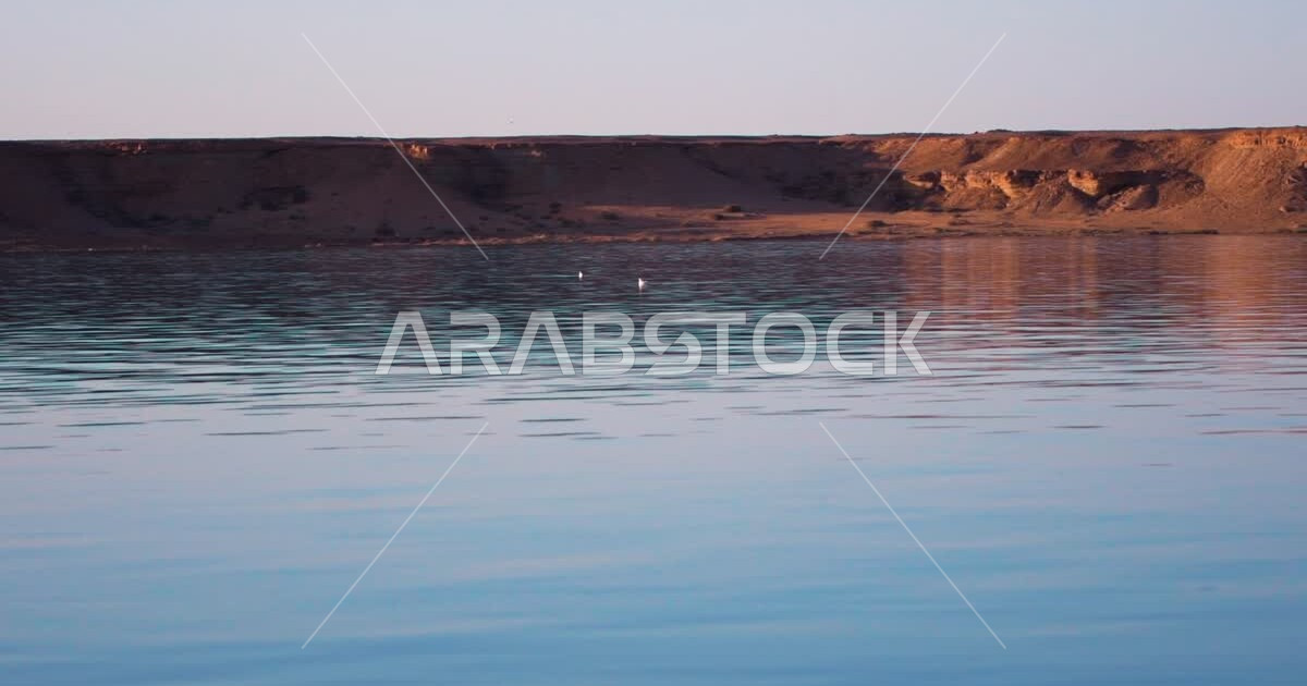 Lake between sand and rocks in Tabuk, Saudi Arabia, Beauty of Tabuk ...