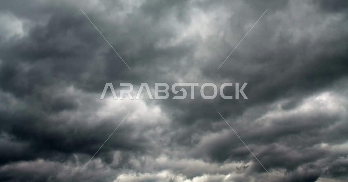 تصوير جمالي لحركة السحب السوداء الماطره, غيوم ممطره, سحاب متحرك, غيمه ...