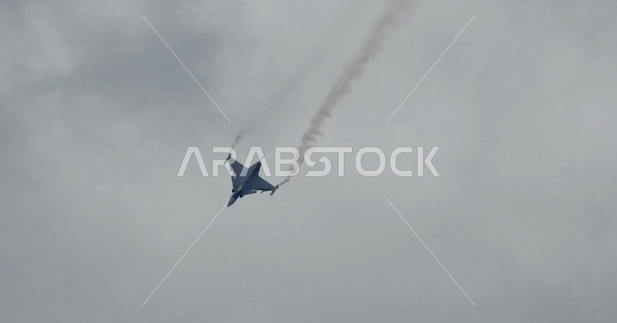 Air show of military combat aircraft, military parades, fighter plane ...