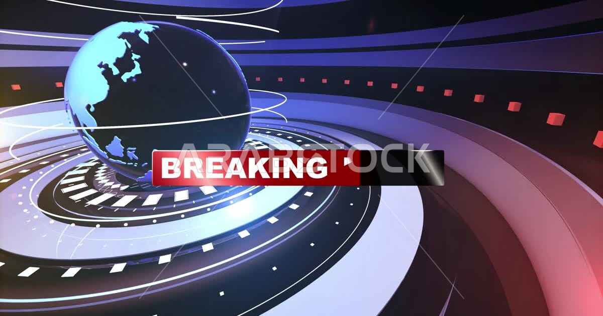 Intro template breaking news editorial, using graphic technology to ...