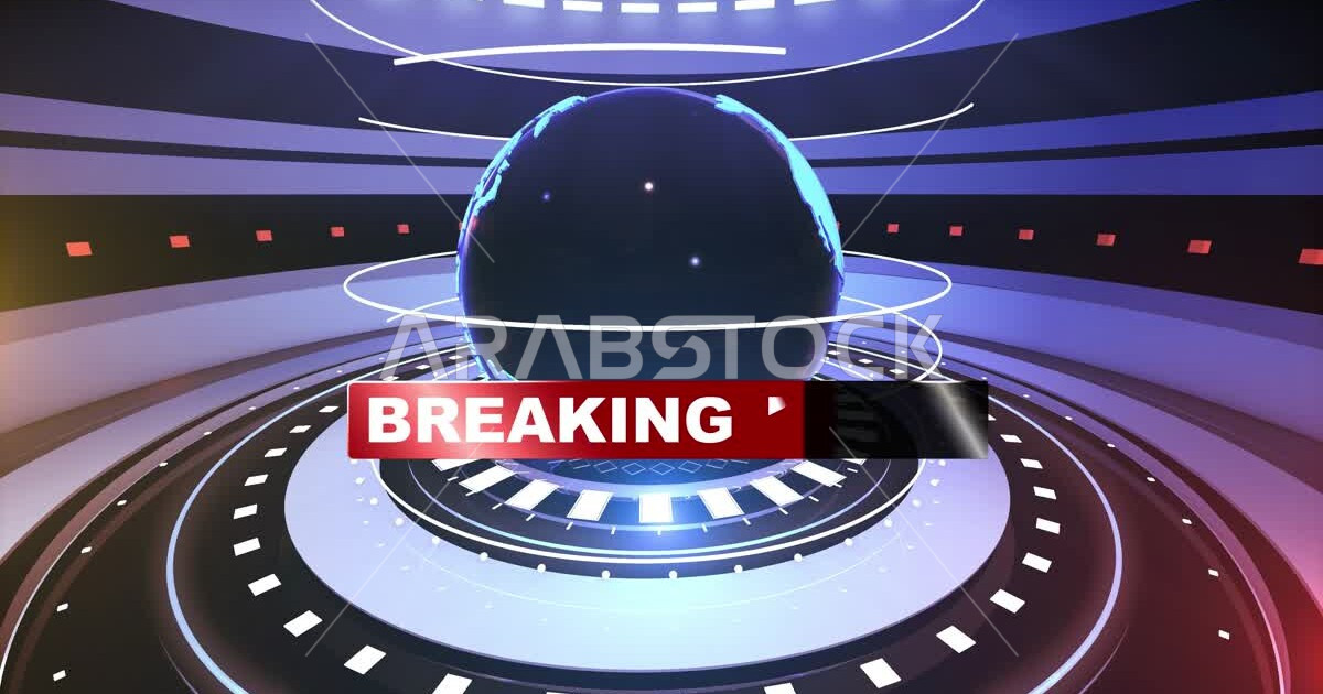 Intro template breaking news editorial, using graphic technology to ...