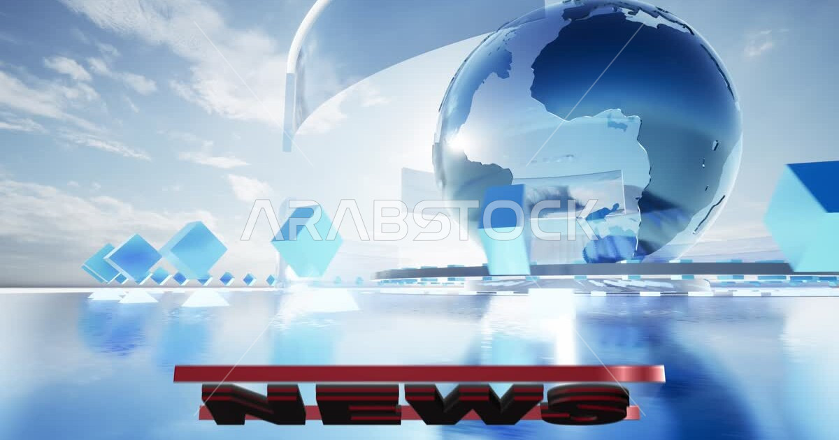 Newsletter intro template, using graphic technology to present news ...