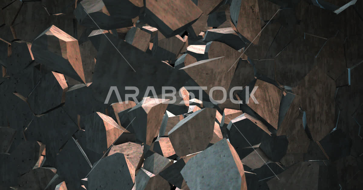 3d video of cement wall crash, crushed stone, wall collapse, animation ...