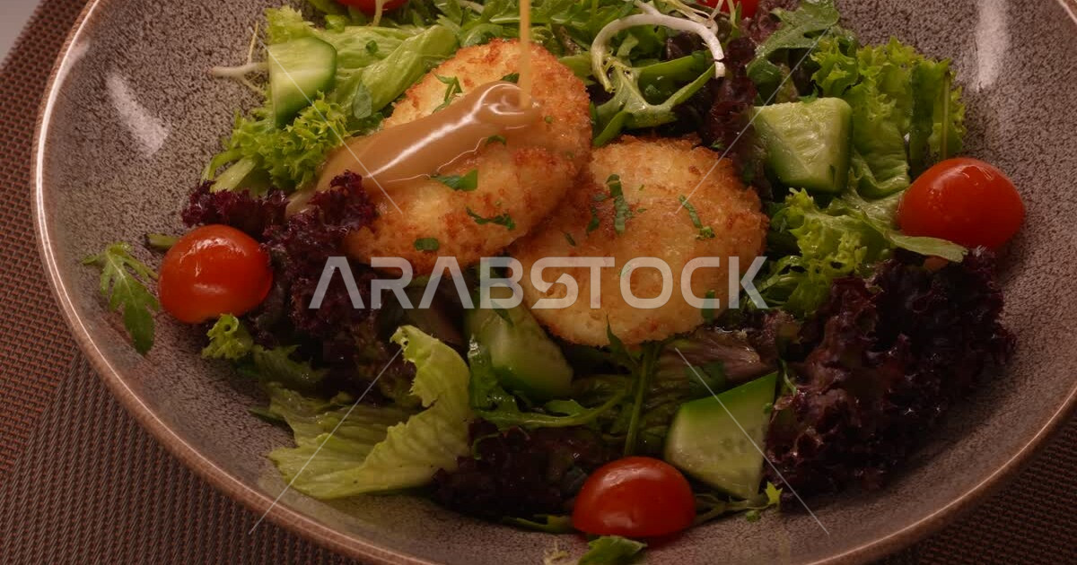 Delicious vegetable salad platter, appetizer platter, Arabic dishes ...