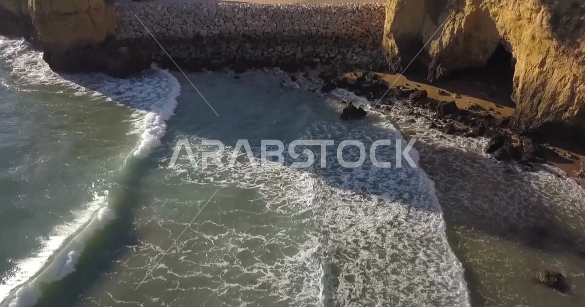 Drone photography of the beauty of the beach in the Kingdom of Saudi ...