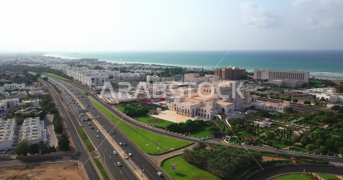 Aerial photography of the Royal Opera House in Muscat, the Opera House ...