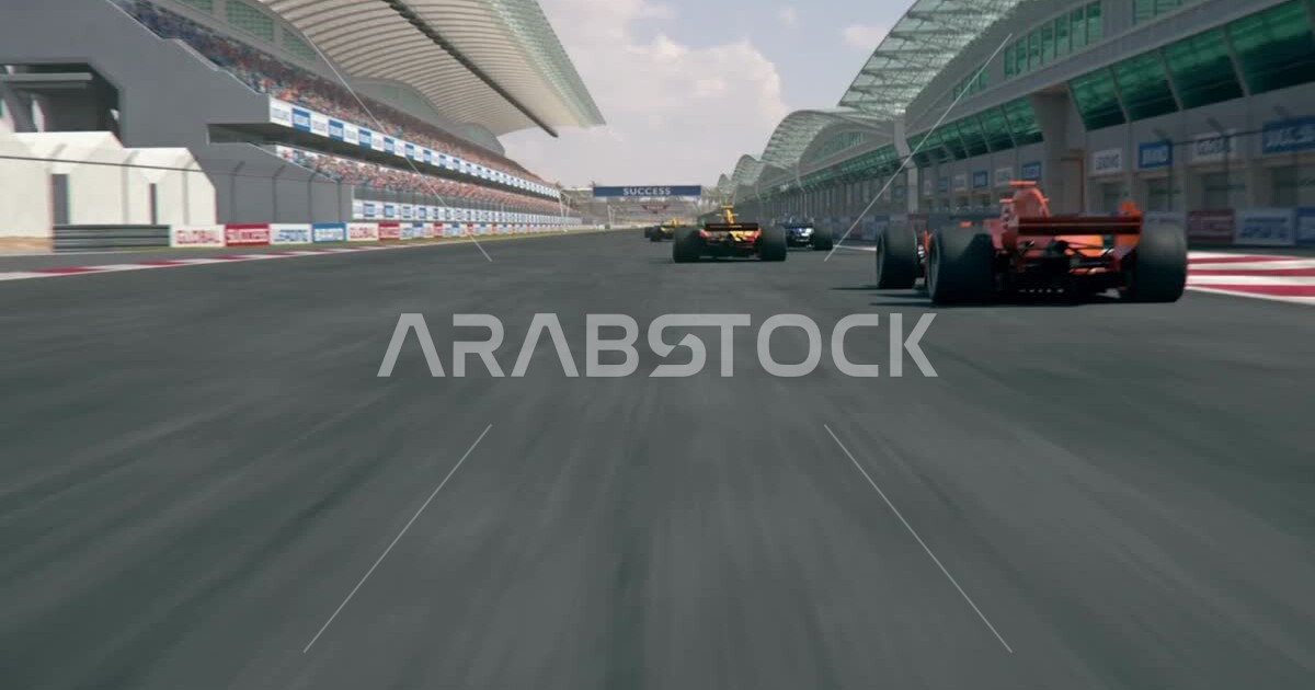 3D imaging of a modern, sophisticated racing car, digital world of ...