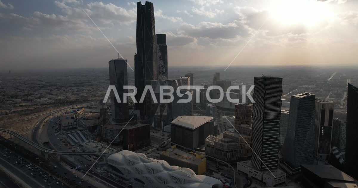 Drone photography of the King Abdullah Financial District (KAFD) in ...