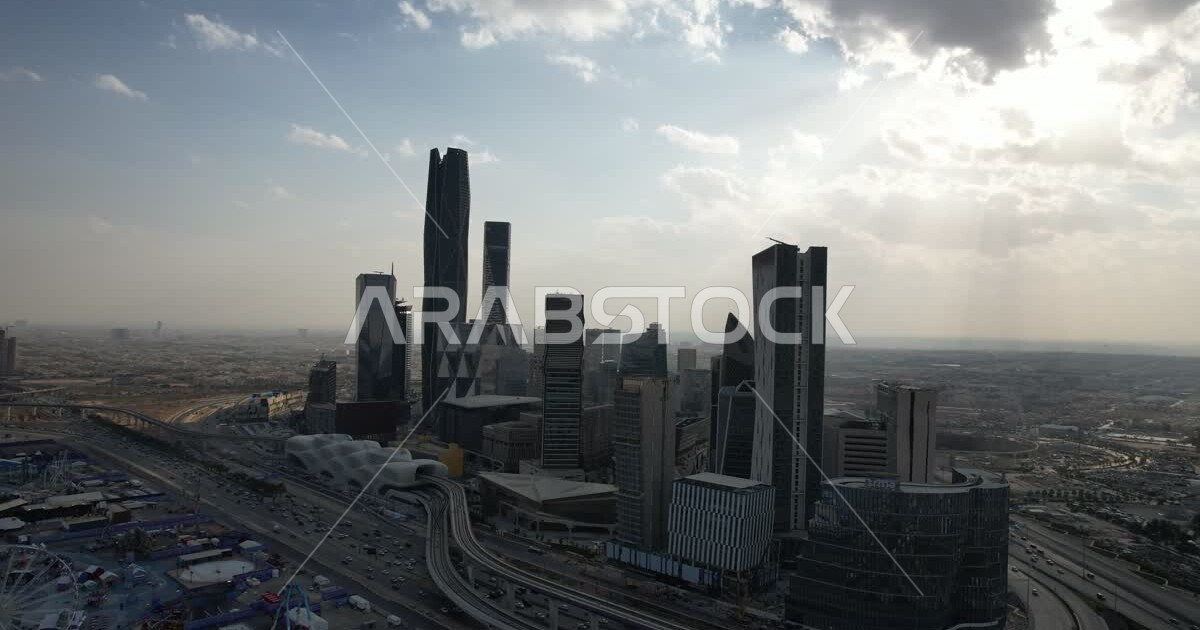 Drone photography of the King Abdullah Financial District (KAFD) in ...