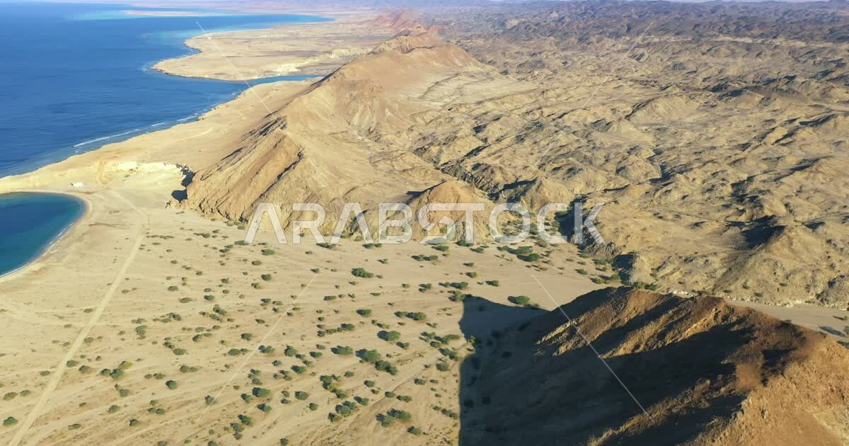 Drone photography of the beaches of the Red Sea on the northwestern ...