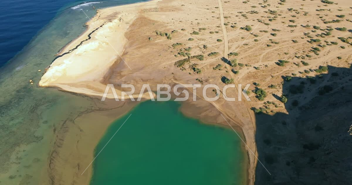Drone photography of the beaches of the Red Sea on the northwestern ...